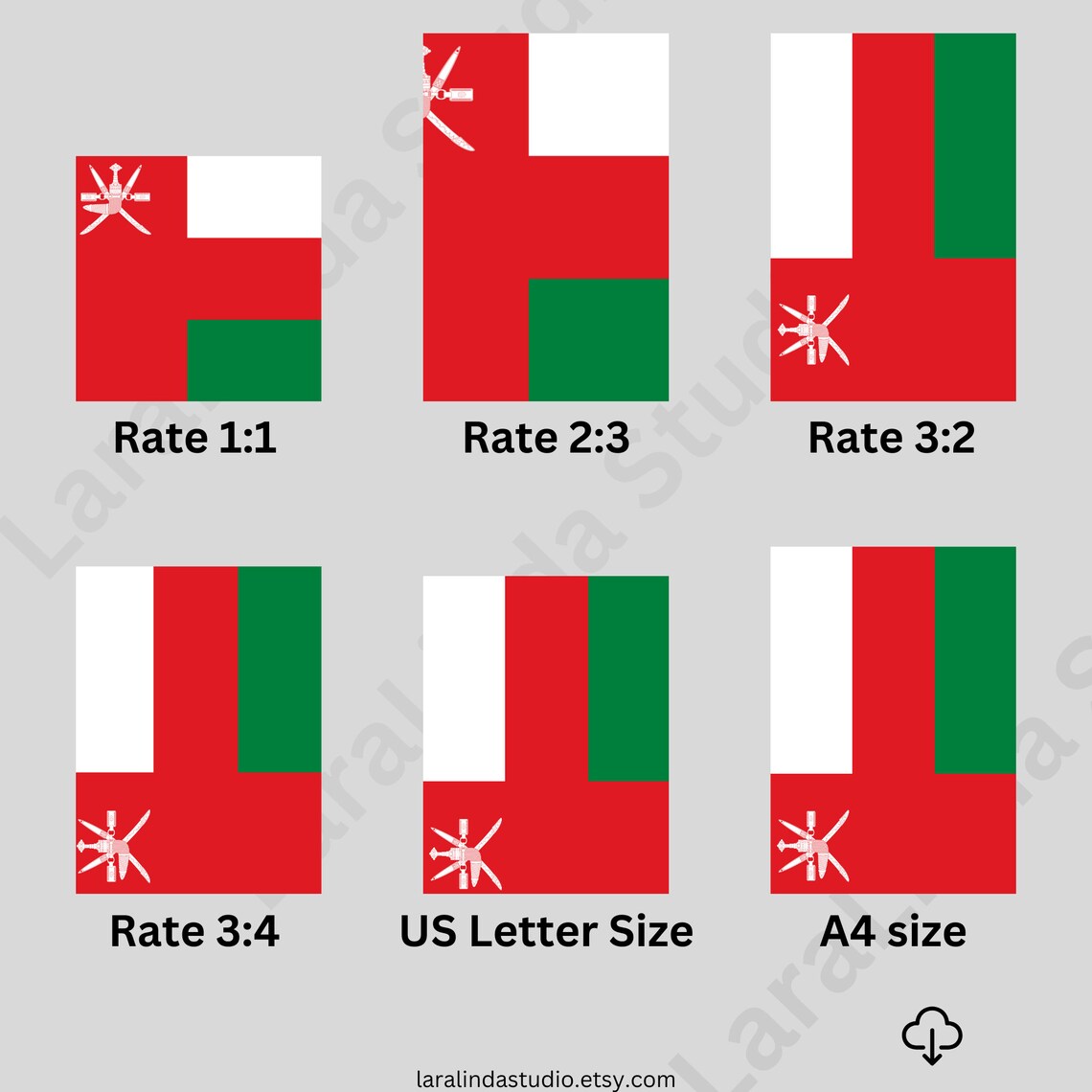 Oman Flag Bundle 77 SVG & 77 PNG Printable Files for Ready to Use ...