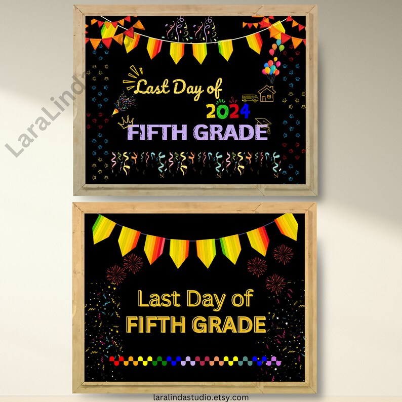 Last Day of Fifth Grade Graduate 15 Different Designs for 5th Grade ...