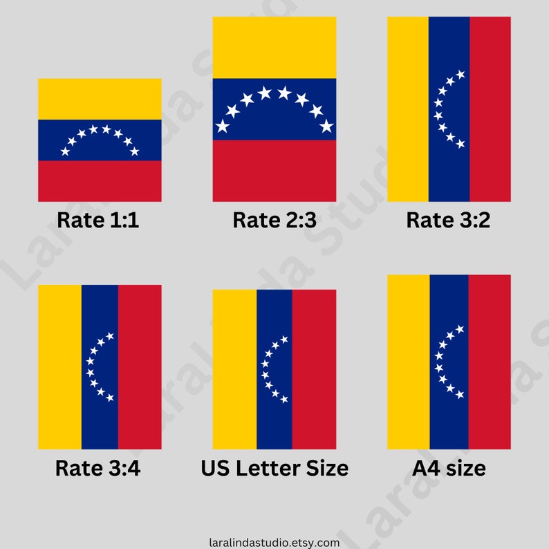 Venezuela Republic Flag Bundle 77 SVG & PNG Printable Files for Ready ...