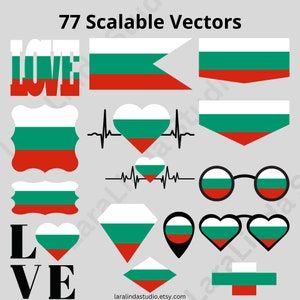 Bulgaria Flag Bundle 77 SVG & PNG Printable Files for Ready to Use ...