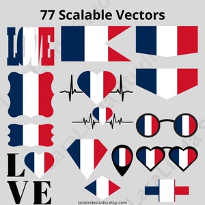 France Flag Bundle 77 SVG & PNG Printable Files for Ready to Use ...