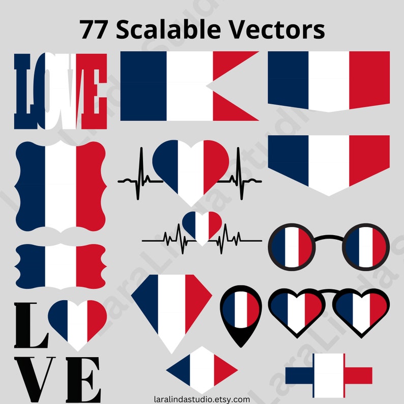 France Flag Bundle 77 SVG & PNG Printable Files for Ready to Use ...