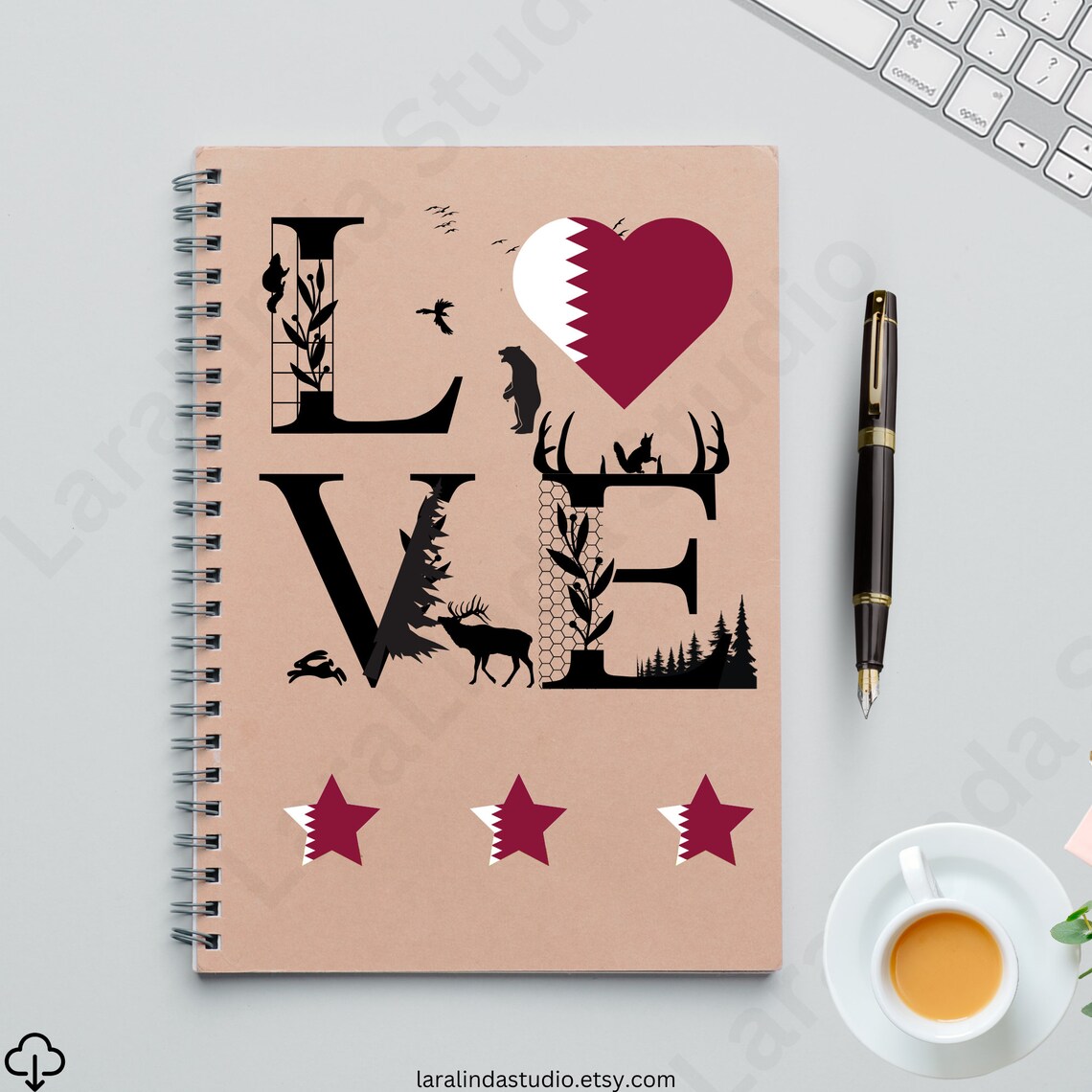 Qatar Flag Bundle 77 SVG & 77 PNG Printable Files for Ready to Use ...