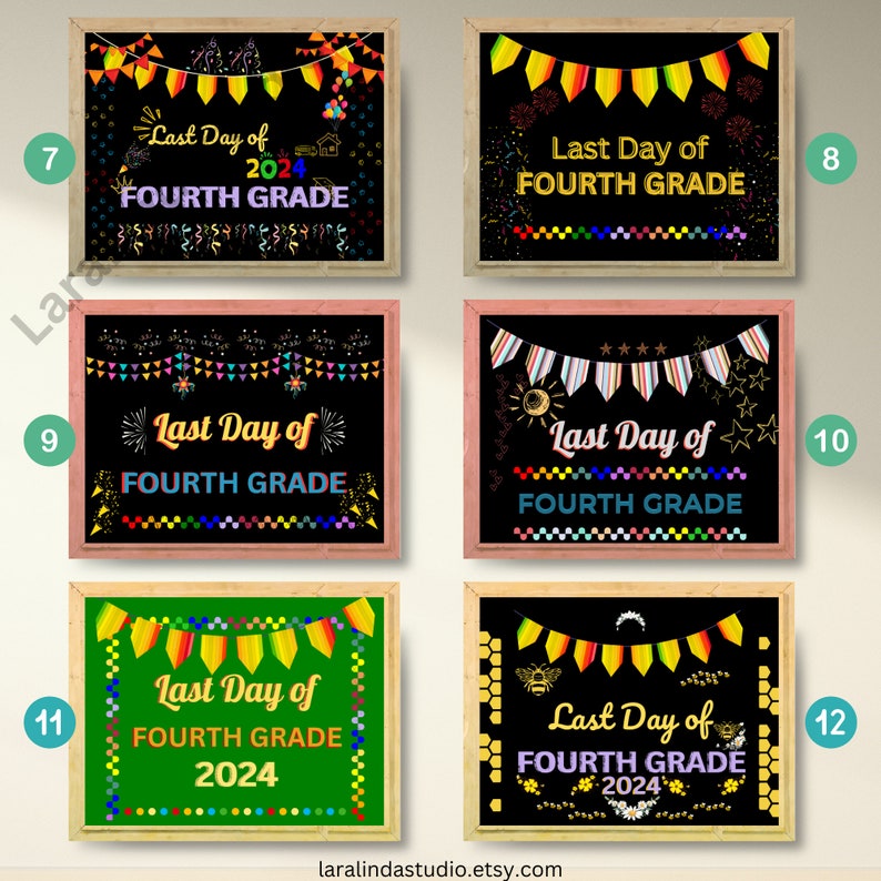 Last Day of Fourth Grade Graduate 15 Different Designs for 4th Grade ...