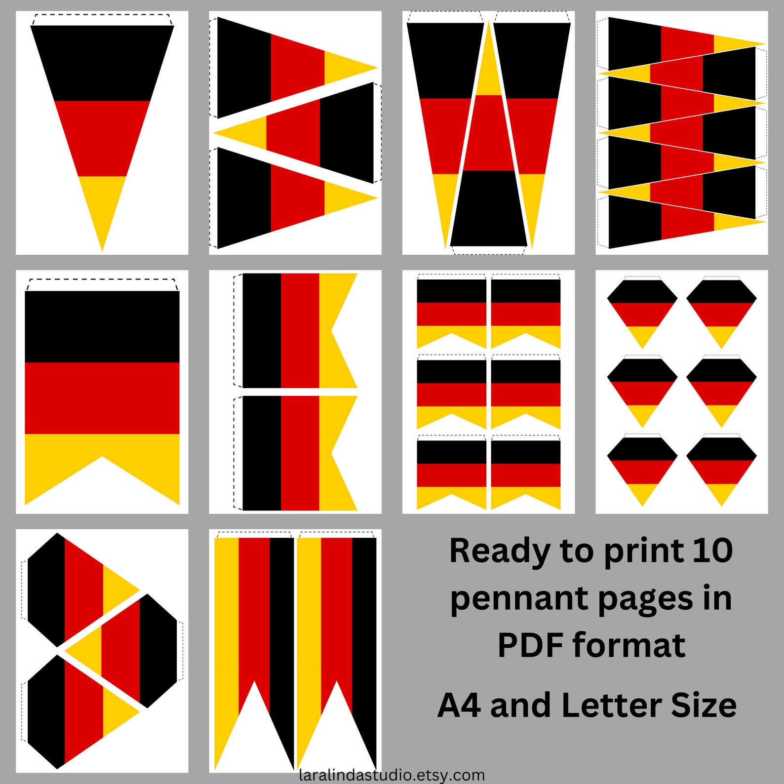 Germany Flag Bundle 77 SVG & PNG Printable Files for Ready to Use ...