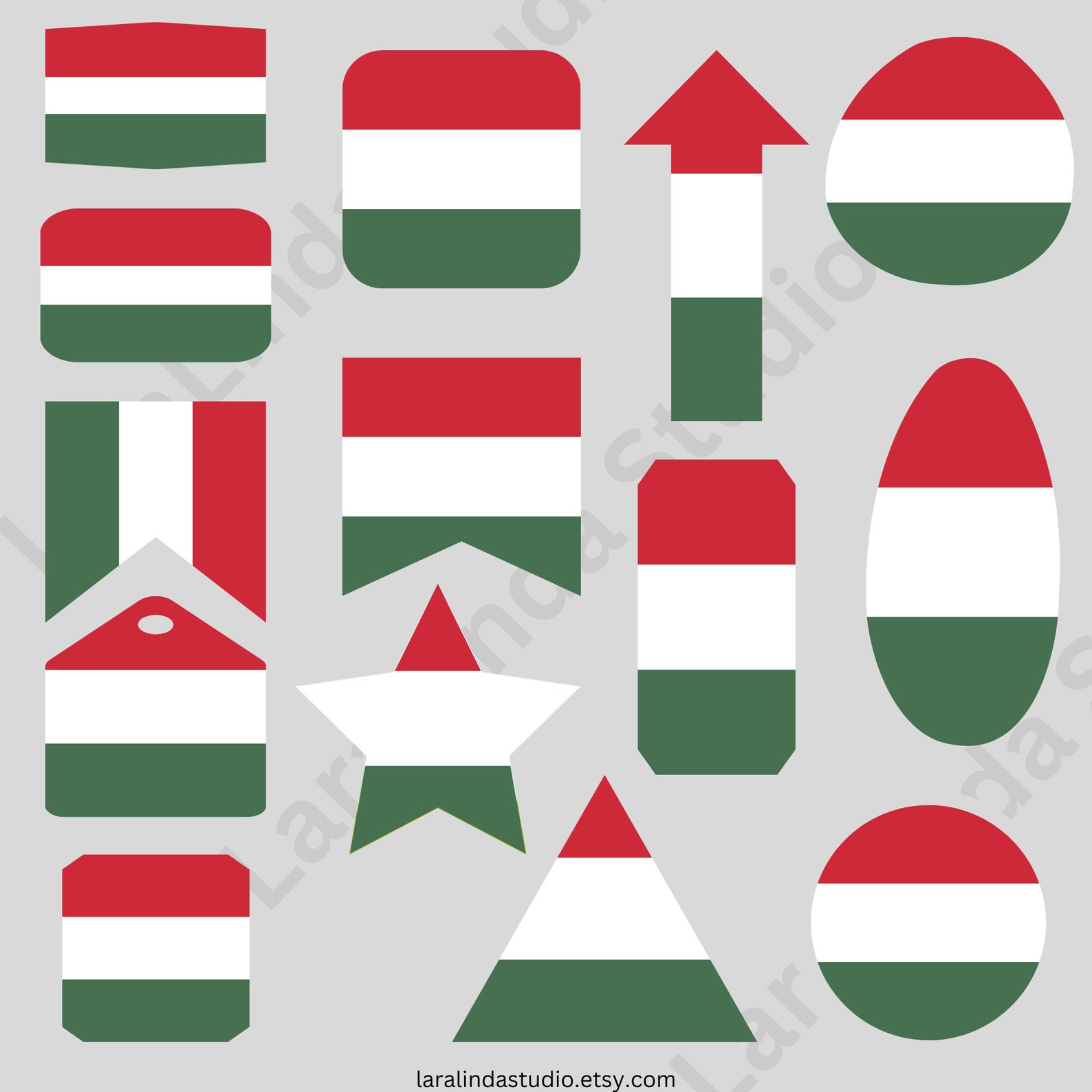 Hungary Flag Bundle 77 SVG & PNG Printable Files for Ready to Use ...