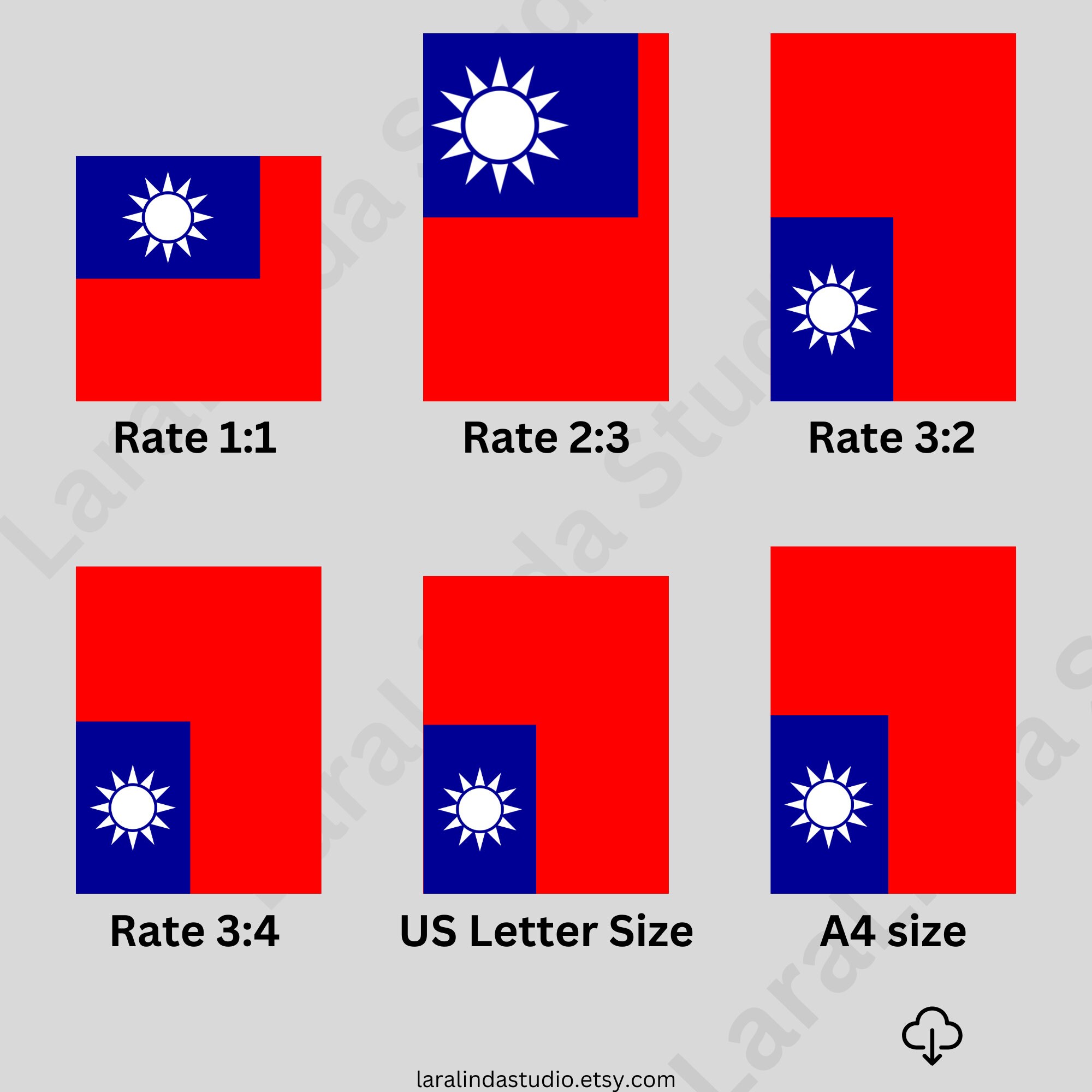Taiwan Flag Bundle 77 SVG & 77 PNG Printable Files for Ready to Use ...
