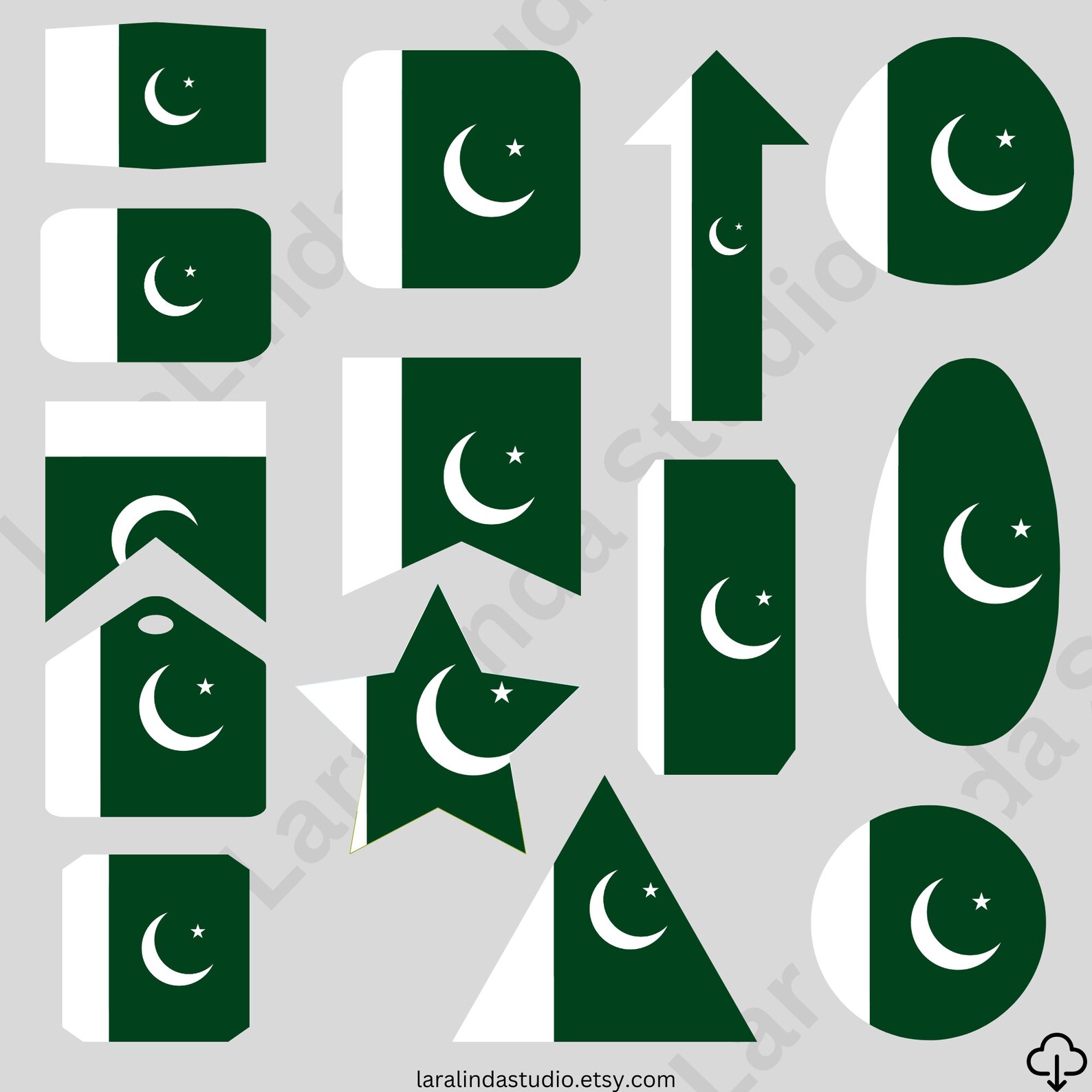 Pakistan Flag Bundle 77 SVG & 77 PNG Printable Files for Ready to Use ...
