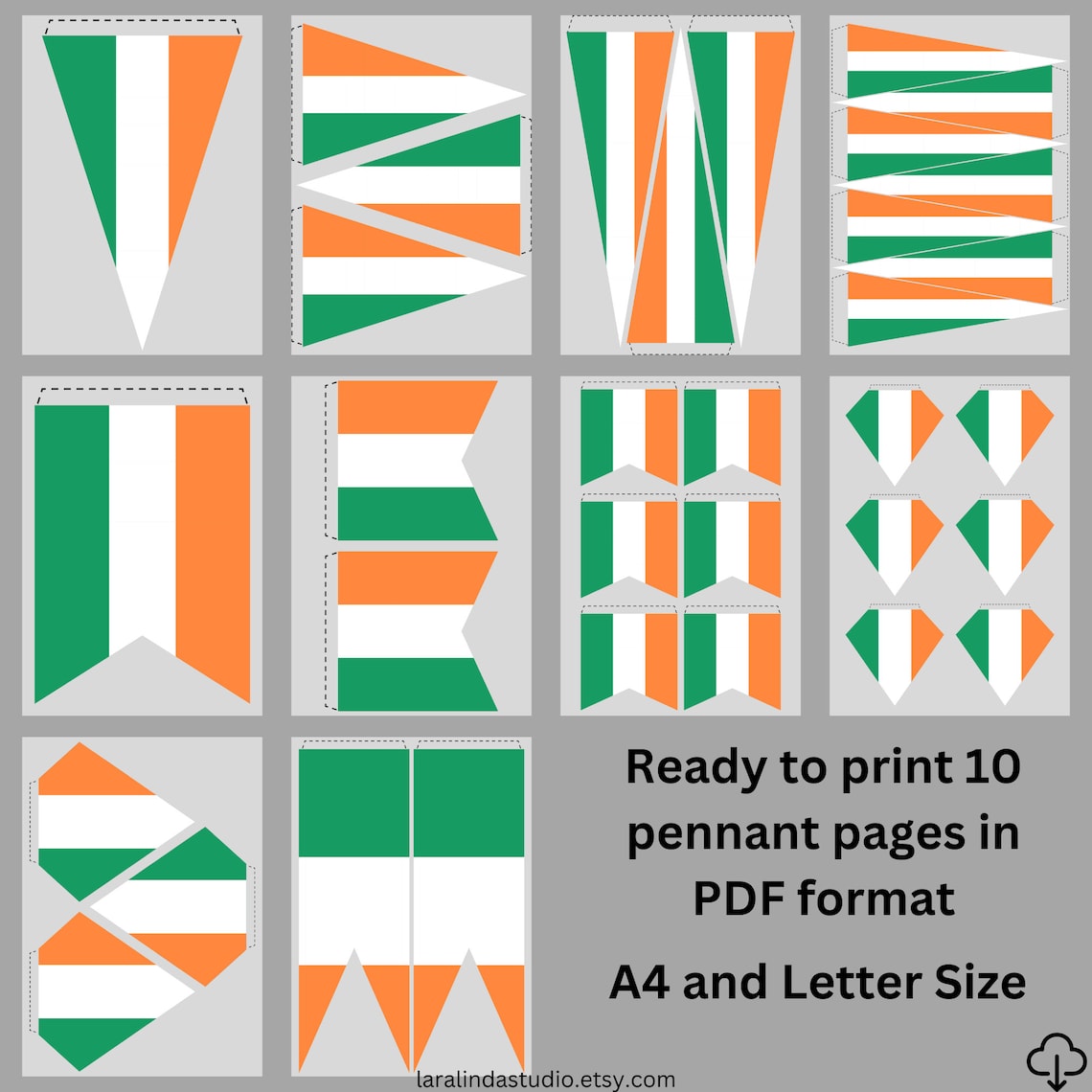 Ireland Flag Bundle 77 SVG & PNG Printable Files for Ready to Use ...