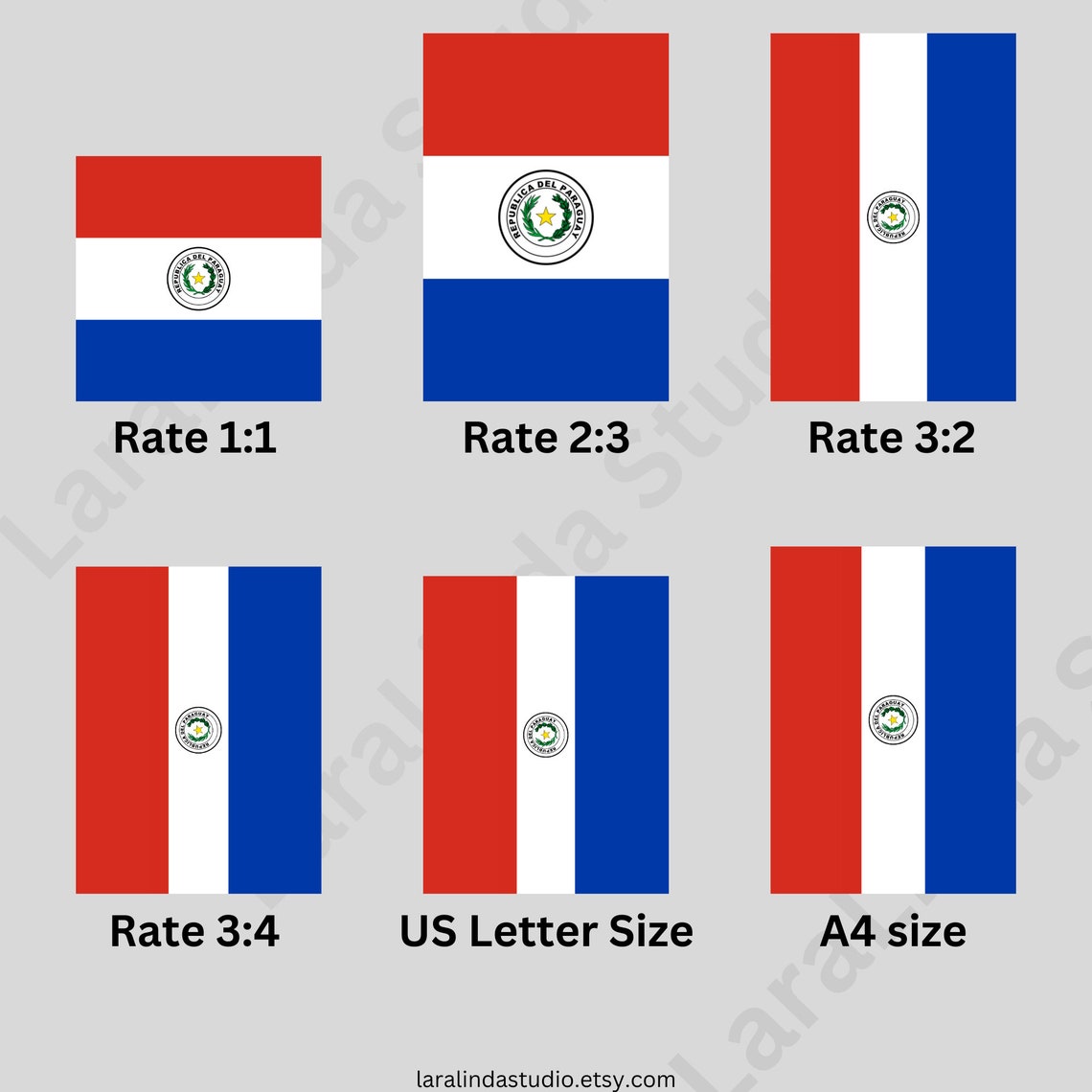 Paraguay Flag Bundle 77 SVG & PNG Printable Files for Ready to Use ...