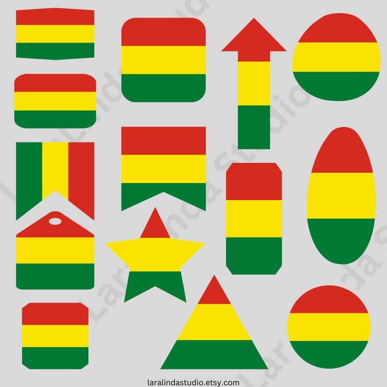 Bolivia Flag Bundle 77 SVG & PNG Printable Files for Ready to Use ...