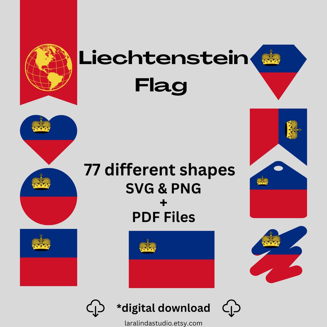 Liechtenstein Flag Bundle 77 SVG & PNG Printable Files for Ready to Use ...