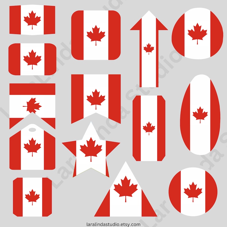 Canada Flag Bundle 77 SVG & PNG Printable Files for Ready to Use ...