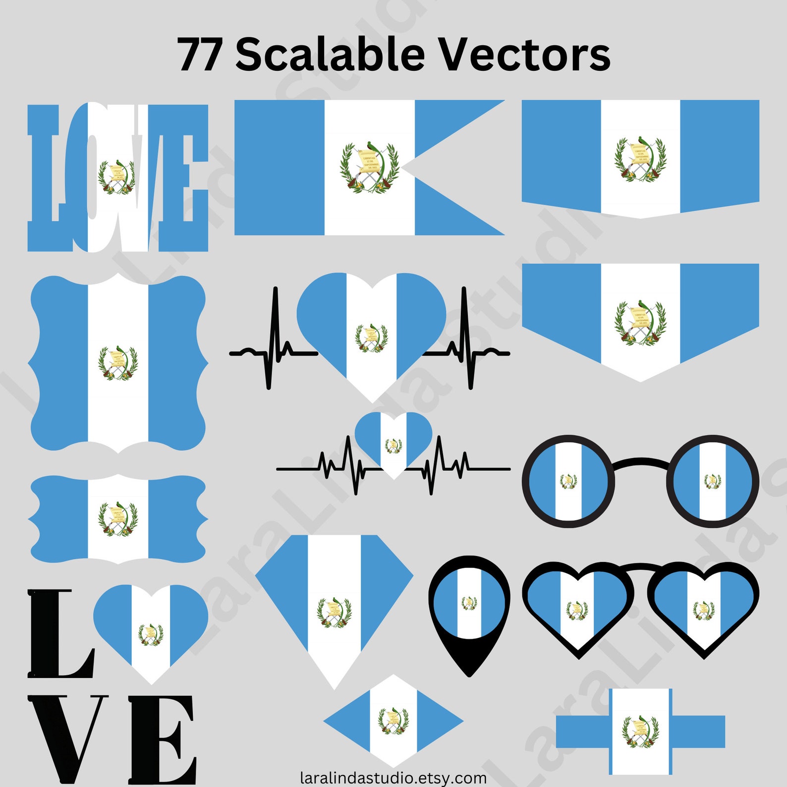Guatemala Flag Bundle 77 SVG & PNG Printable Files for Ready to Use ...