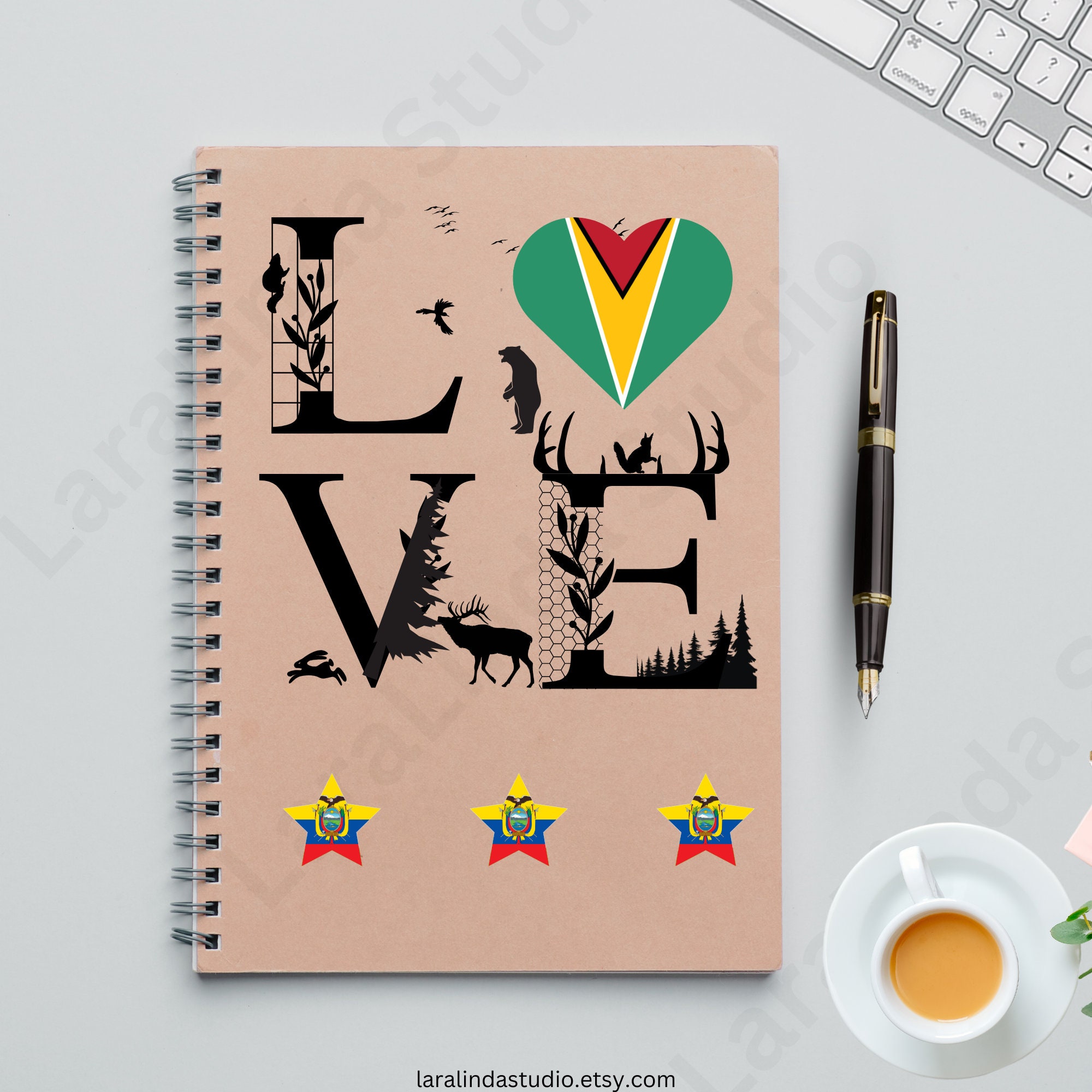 Guyana Flag Bundle 77 SVG & PNG Printable Files for Ready to Use ...