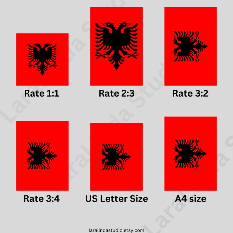 Albania Flag Bundle 77 SVG & PNG Printable Files for Ready to Use ...