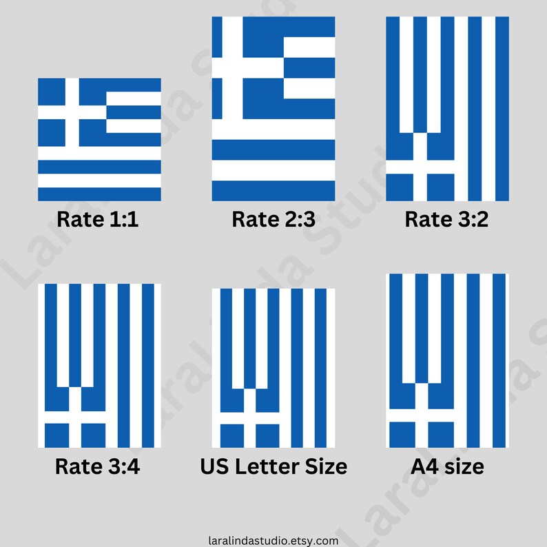 Greece Flag Bundle 77 SVG & PNG Printable Files for Ready to Use ...