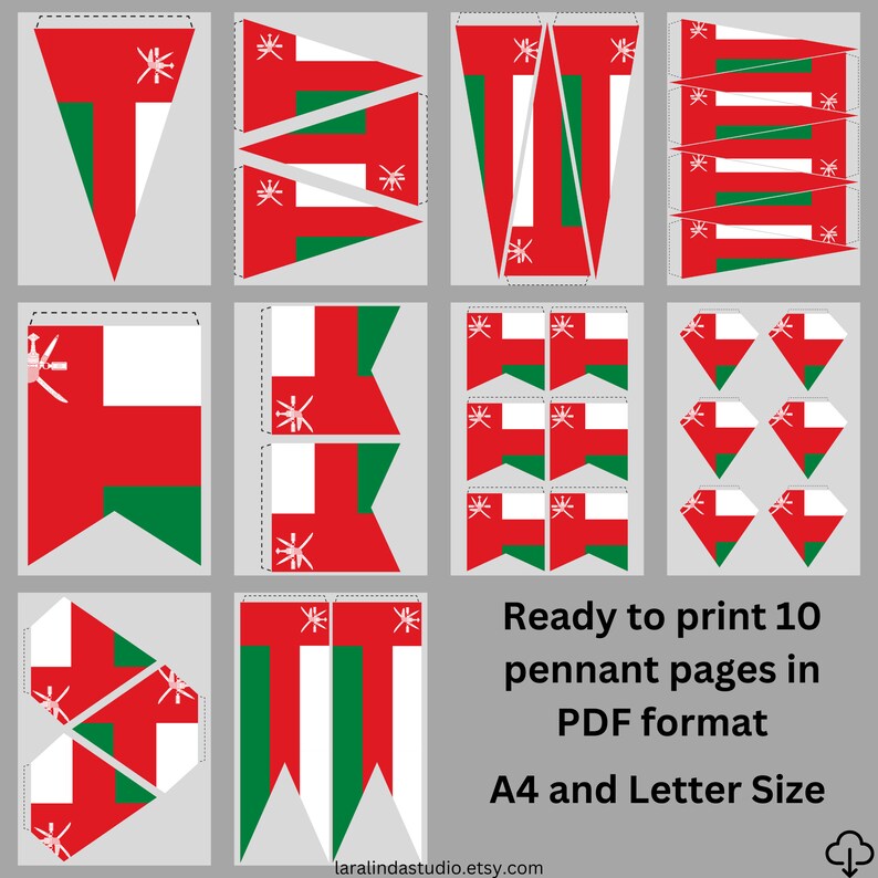 Oman Flag Bundle 77 SVG & 77 PNG Printable Files for Ready to Use ...