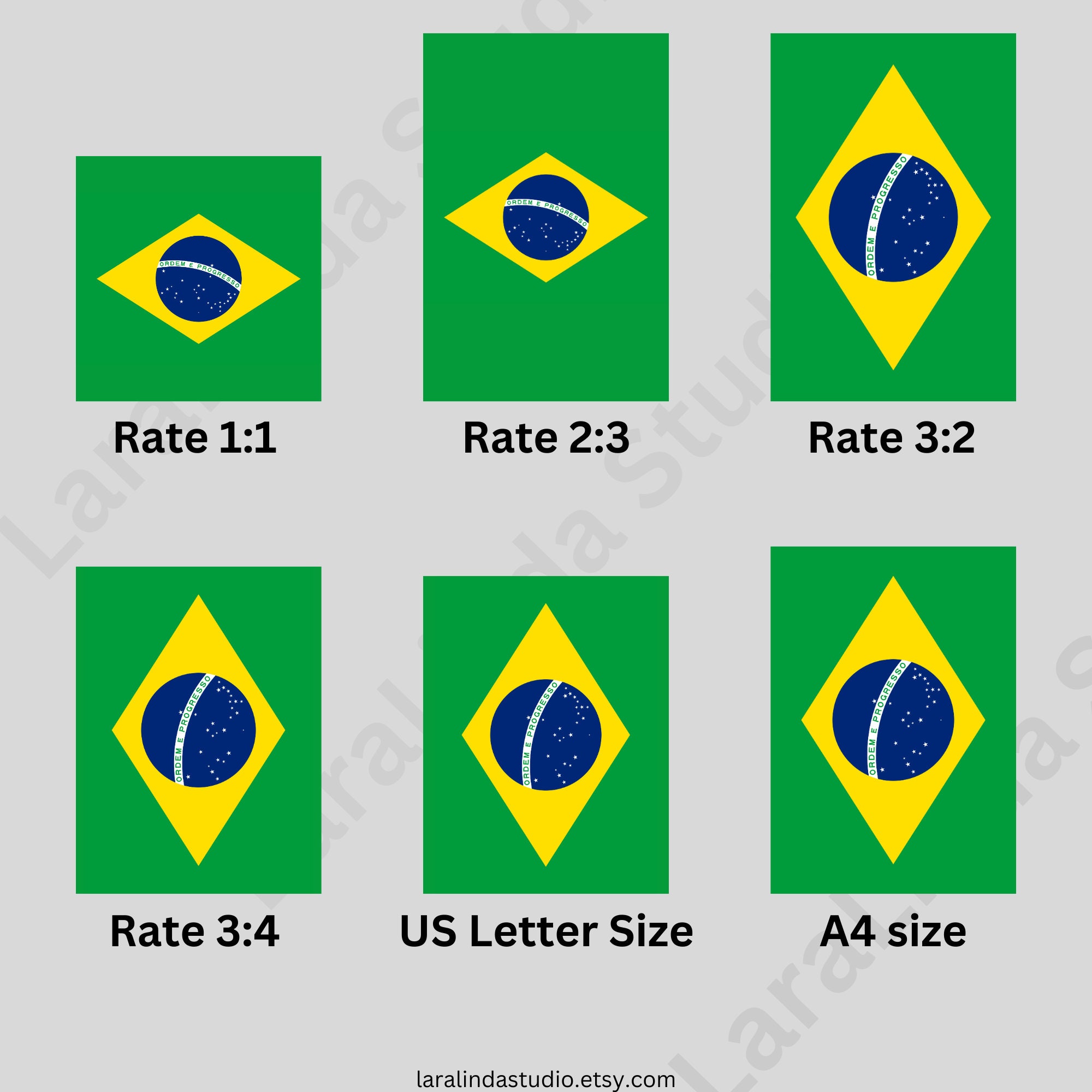 Brazil Flag Bundle 77 SVG & PNG Printable Files for Ready to Use ...