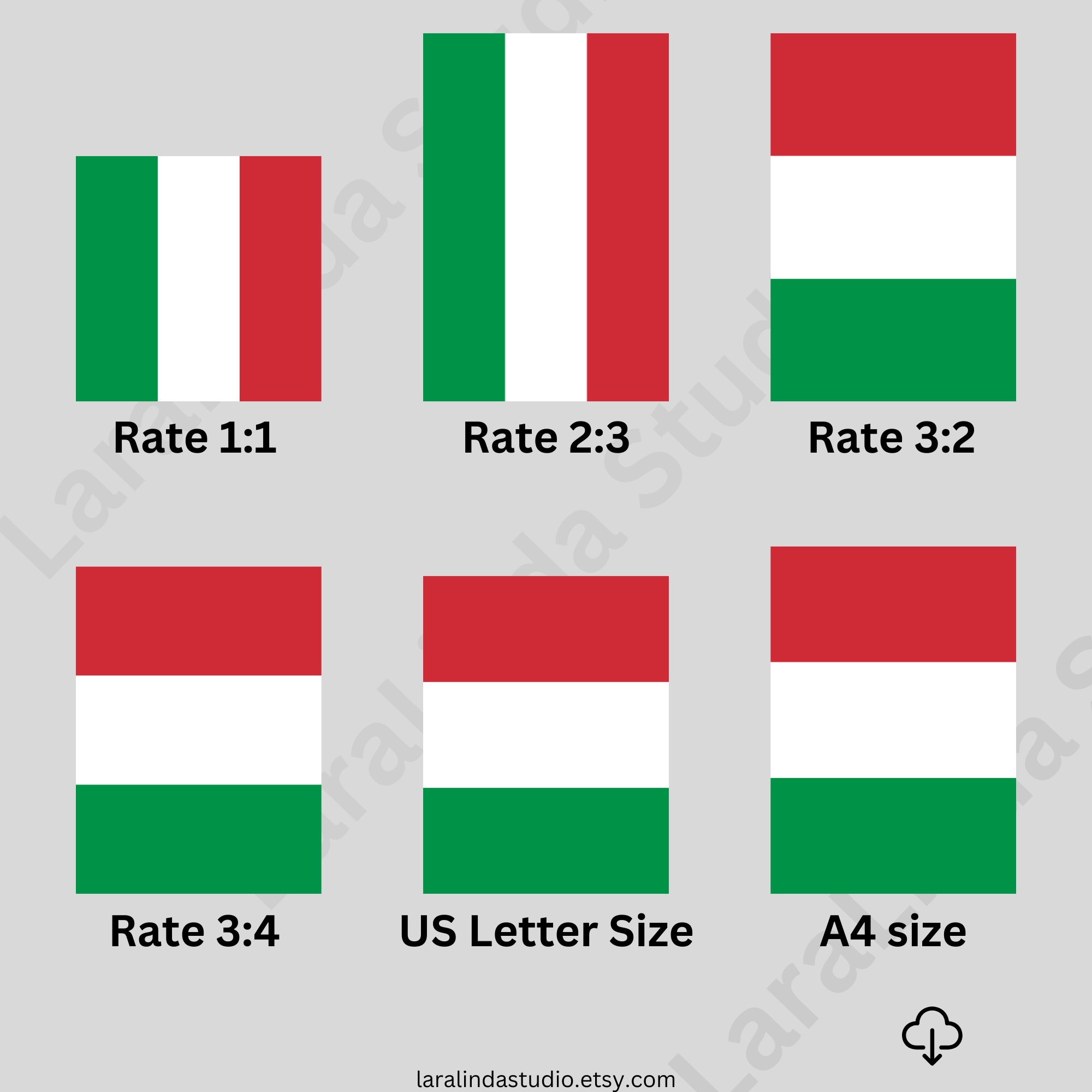 Italy Flag Bundle 77 SVG & PNG Printable Files for Ready to Use Designs ...