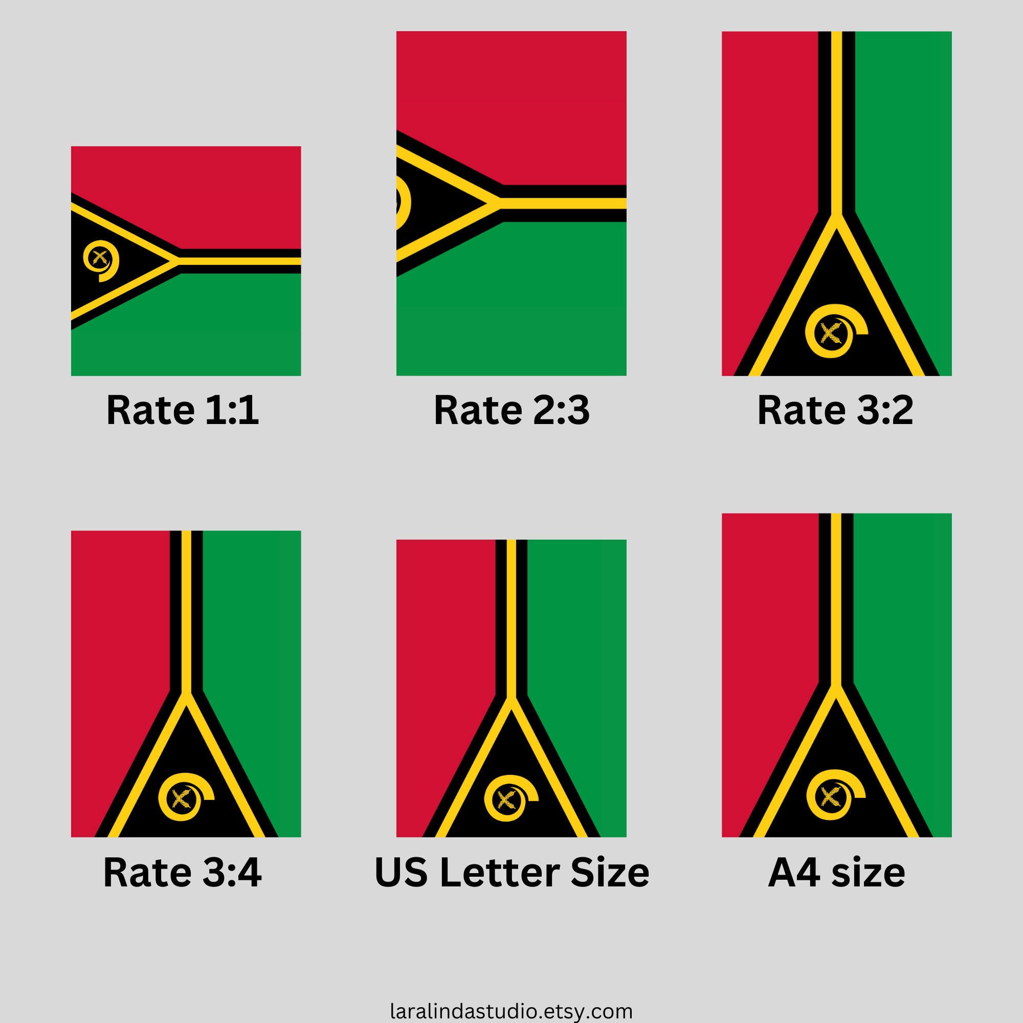 Vanuatu Flag Bundle 77 SVG & PNG Printable Files for Ready to Use ...
