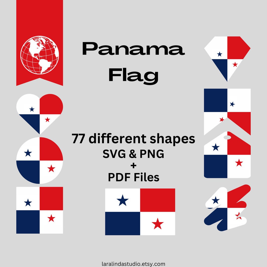 Panama Flag Bundle 77 SVG & PNG Printable Files for Ready to Use ...
