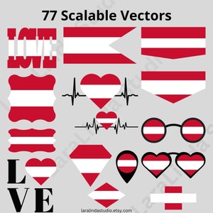 Austria Flag Bundle 77 SVG & PNG Printable Files for Ready to Use ...