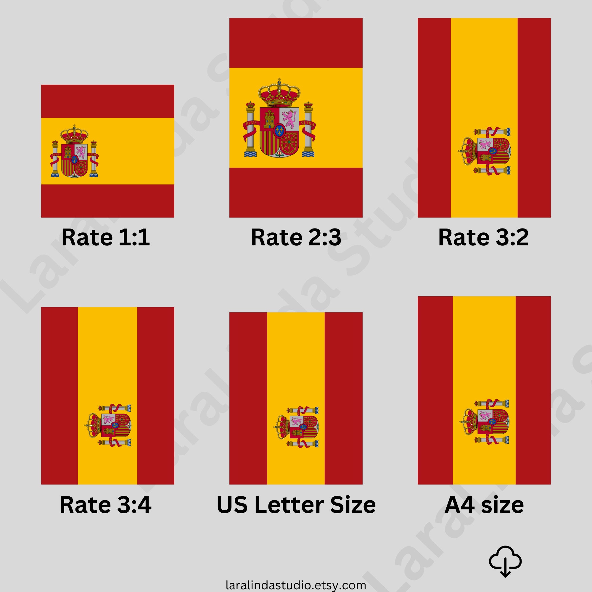 Spain Flag Bundle 77 SVG & PNG Printable Files for Ready to Use Designs ...