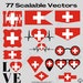 Switzerland Flag Bundle 77 SVG & PNG Printable Files for Ready to Use ...