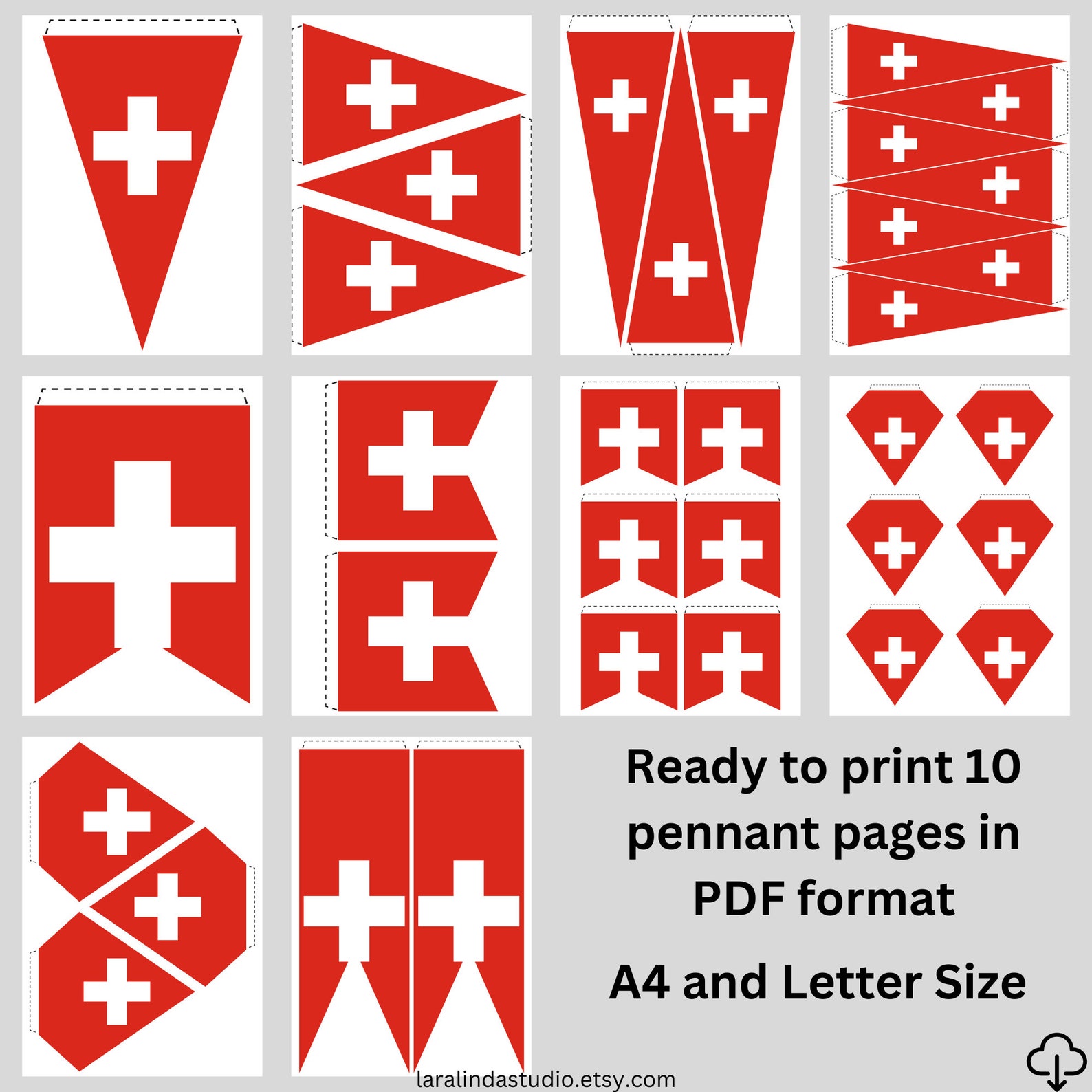 Switzerland Flag Bundle 77 SVG & PNG Printable Files for Ready to Use ...
