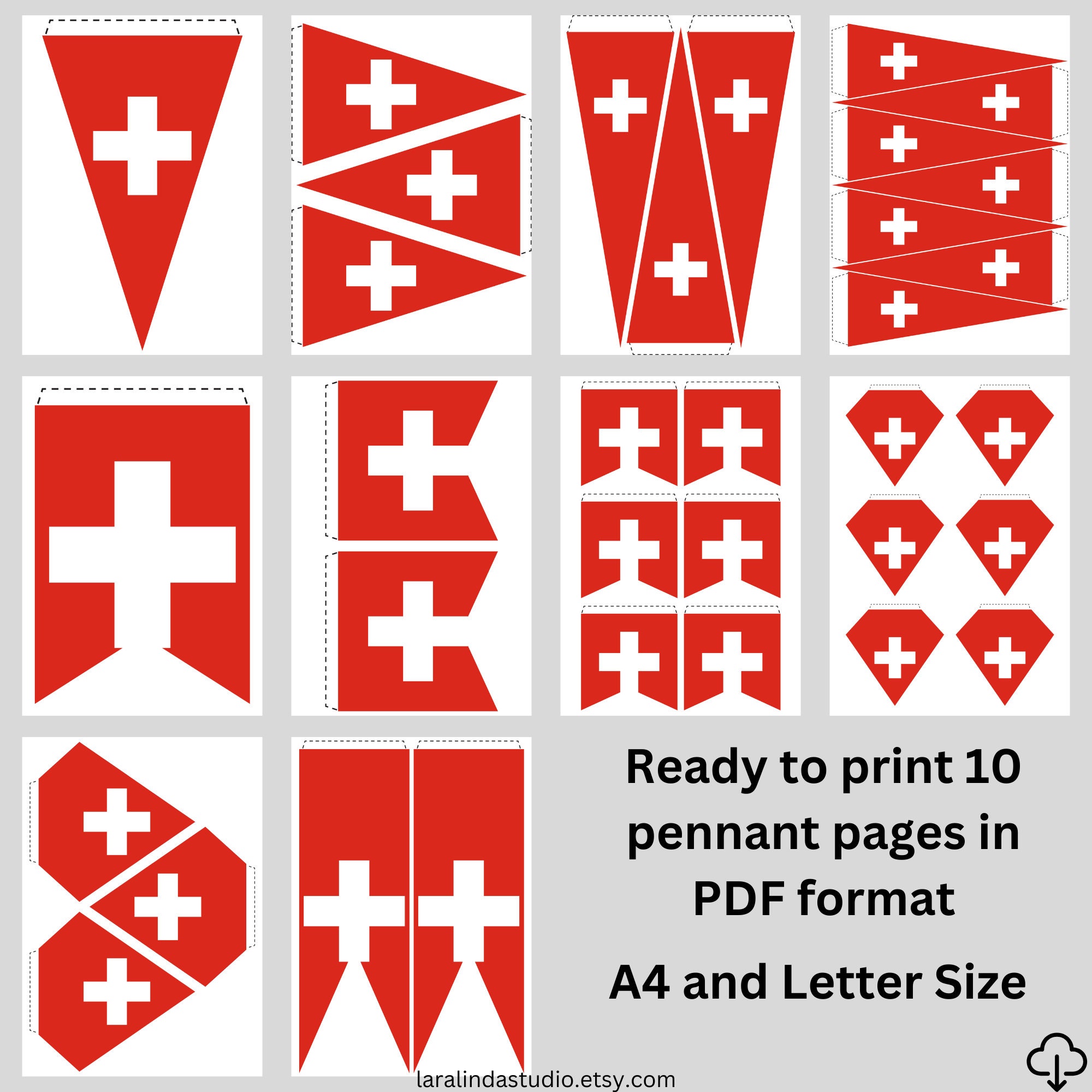 Switzerland Flag Bundle 77 SVG & PNG Printable Files for Ready to Use ...