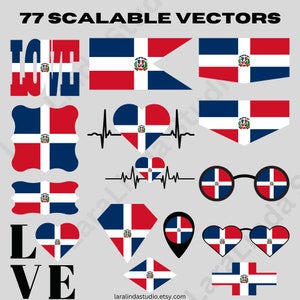Dominican Republic Flag Bundle 77 SVG & PNG Printable Files for Ready ...