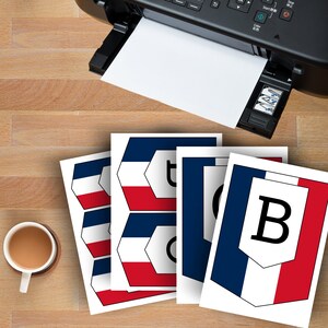 France Flag Birthday Printable Bon Anniversaire Decor Banner in 3 ...