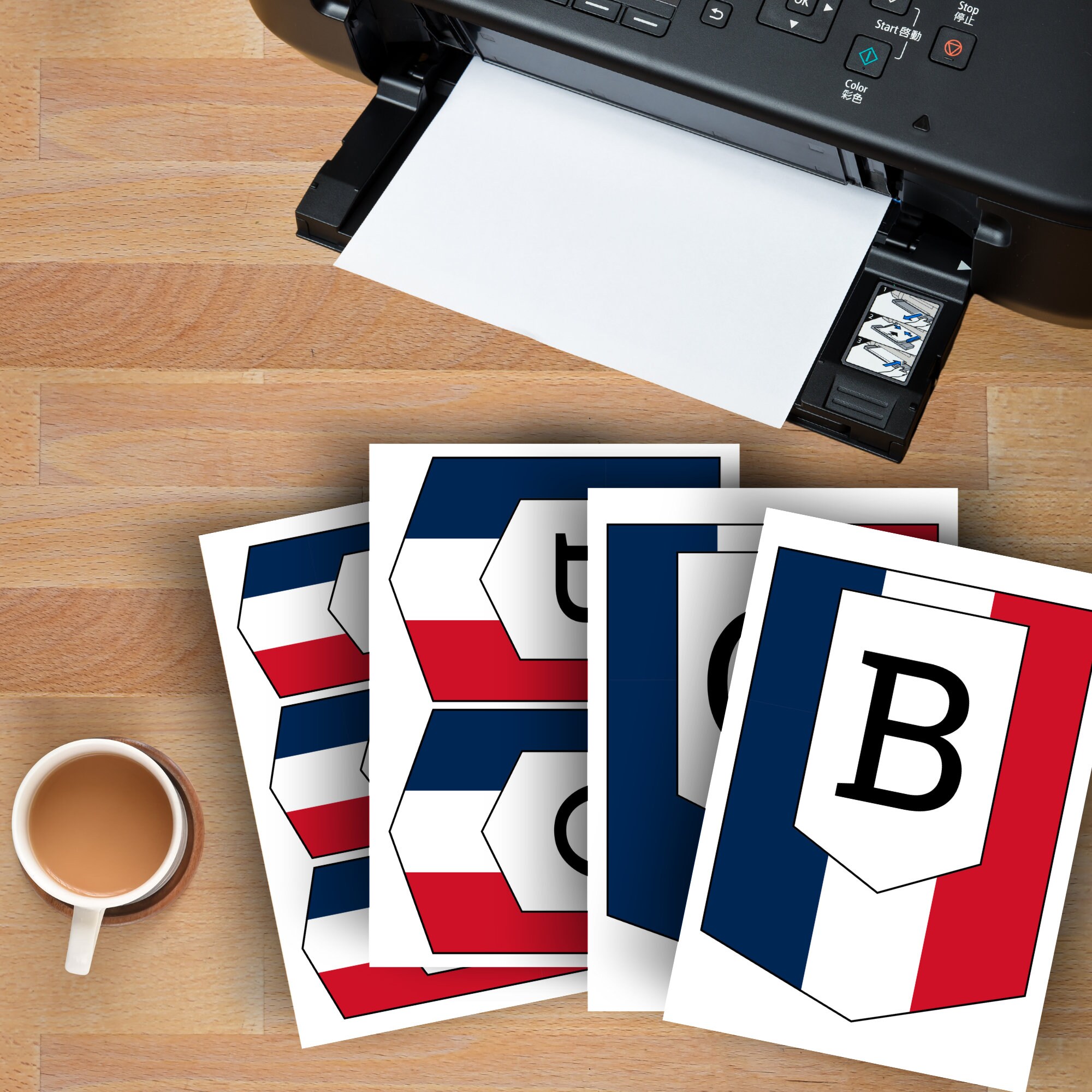 France Flag Birthday Printable Bon Anniversaire Decor Banner in 3 ...