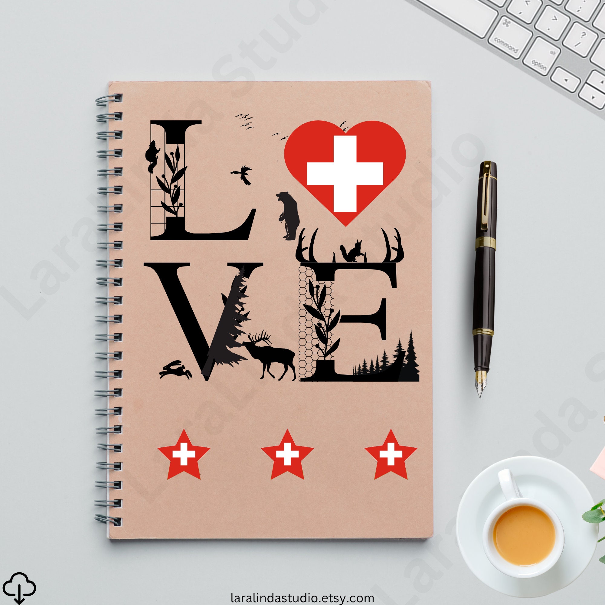 Switzerland Flag Bundle 77 SVG & PNG Printable Files for Ready to Use ...