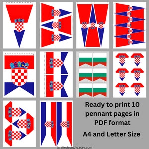 Croatia Flag Bundle 77 SVG & PNG Printable Files for Ready to Use ...