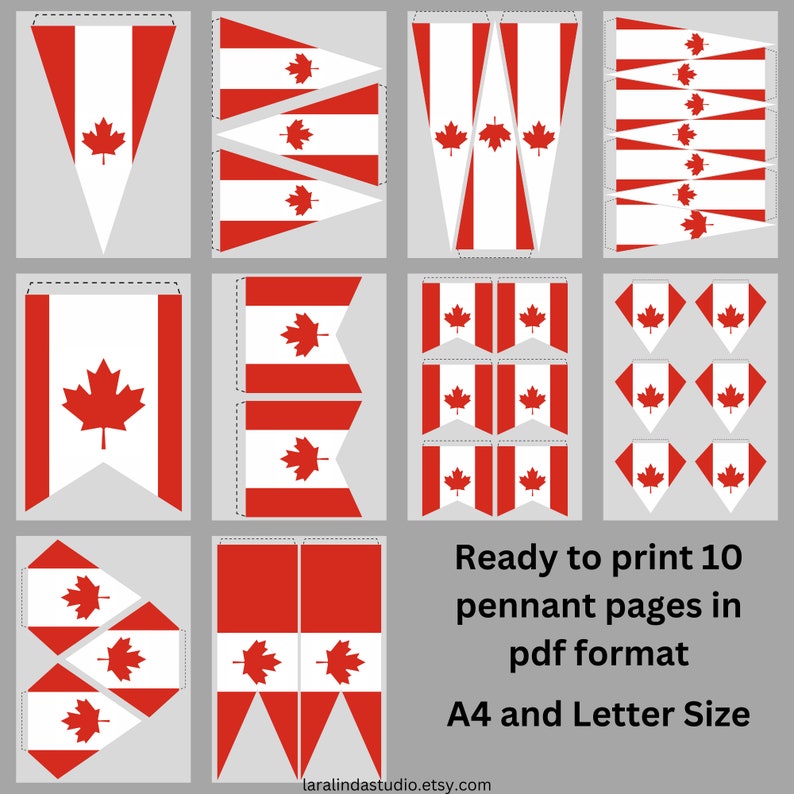 Canada Flag Bundle 77 SVG & PNG Printable Files for Ready to Use ...