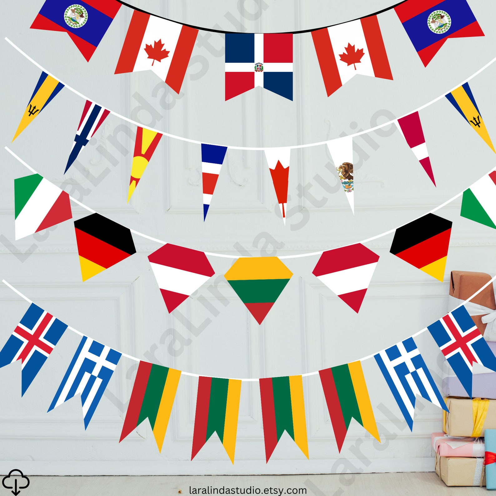 Lithuania Flag Bundle 77 SVG & PNG Printable Files for Ready to Use ...
