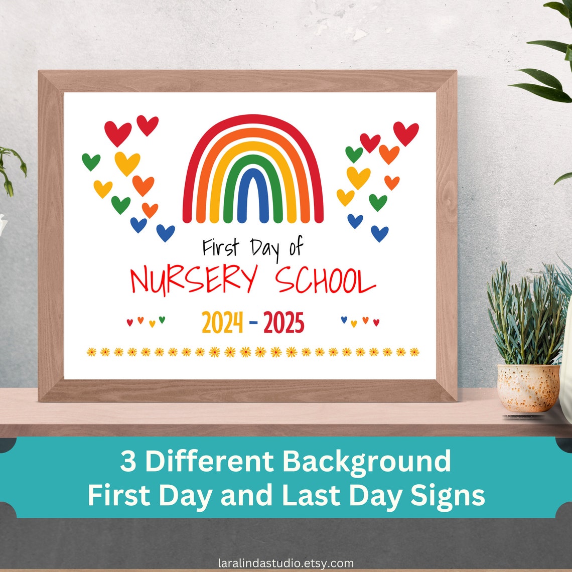 Printable First Day of Nursery and Last Day of Nursery Signs Nursery ...