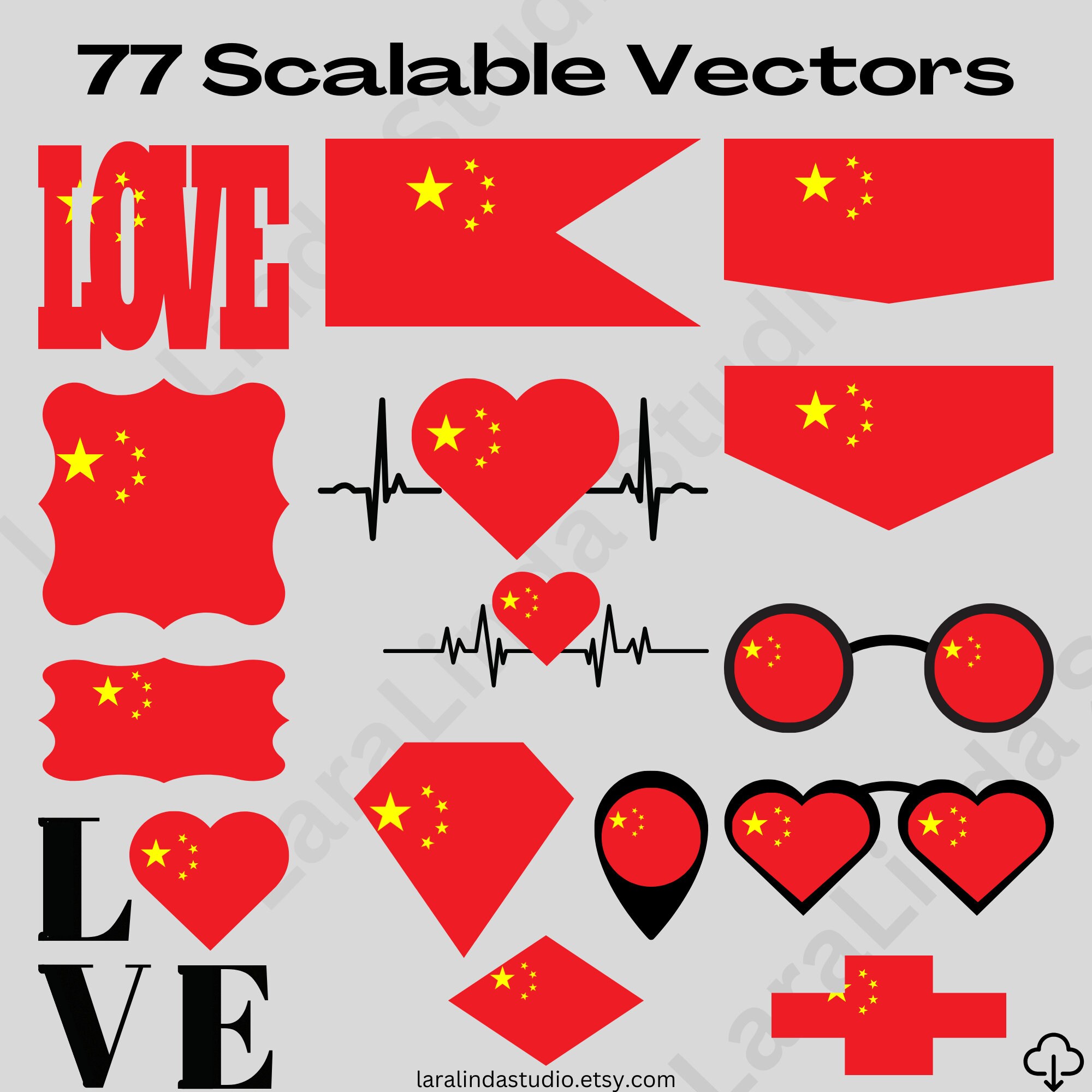China Flag Bundle 77 SVG & 77 PNG Printable Files for Ready to Use ...