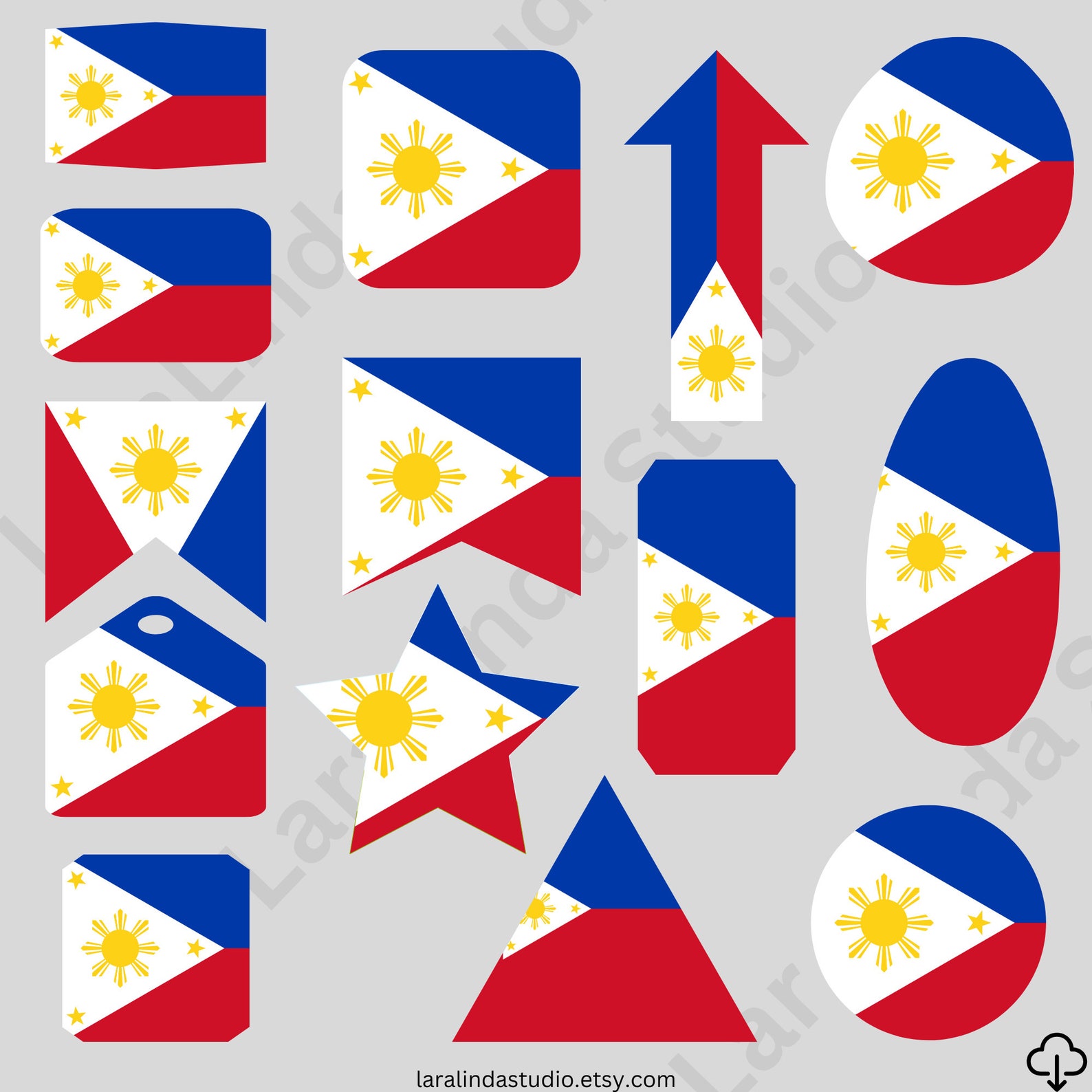 Philippines Flag Bundle 77 SVG & 77 PNG Printable Files for Ready to ...