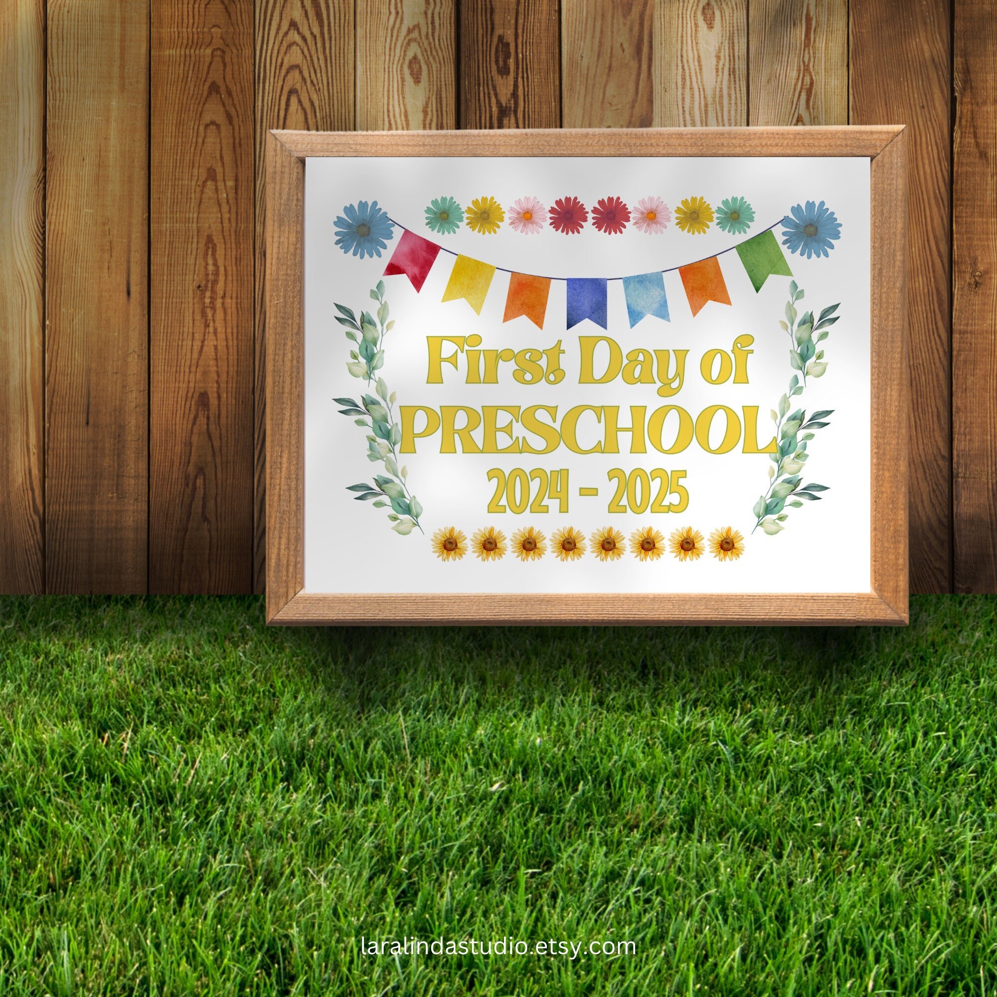 Printable First Day of Preschool and Last Day of Preschool Signs 2024 ...