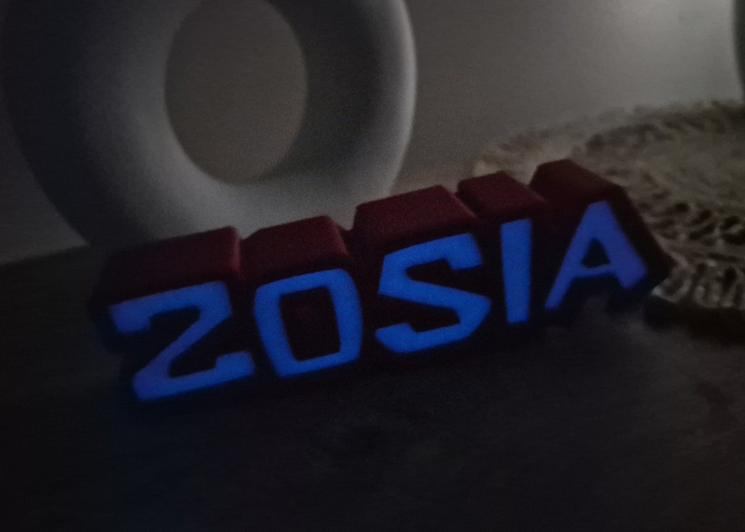 Personalized Roblox Inspired 3D Nameplate. Glowing in the Dark - Etsy