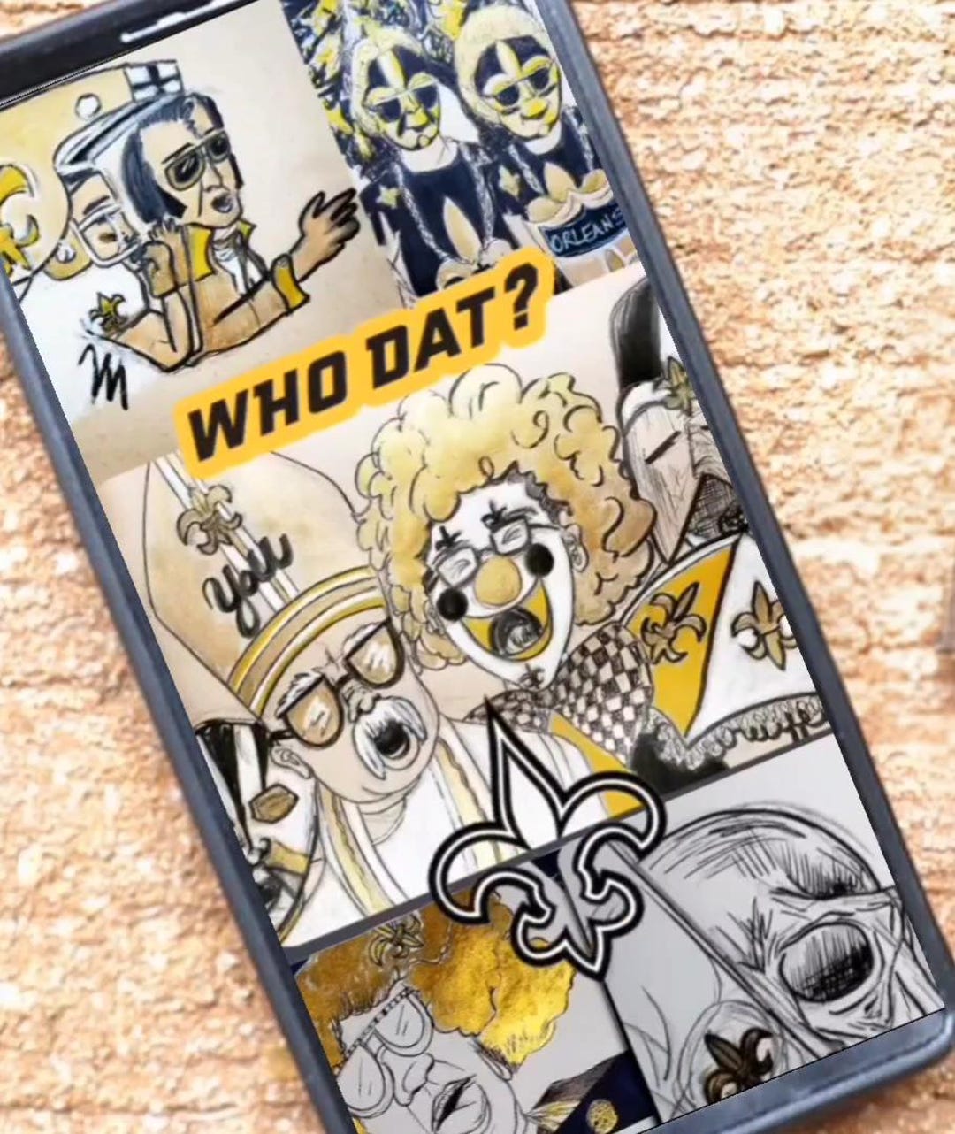 Who Dat Fan Phone Wallpaper - Etsy