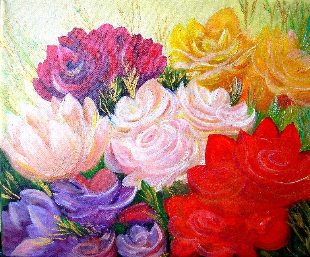 Original Oil Painting colors of Summers Oil Painting. Oil on Canvas ...