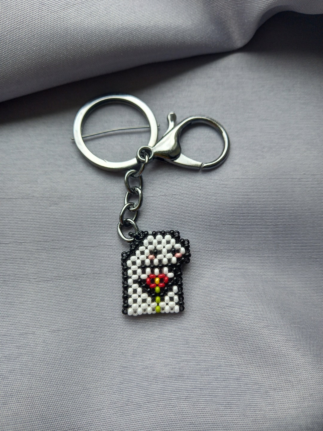 Crystal Round Beaded Meme Keychain or Handbag Decor.gemstone - Etsy