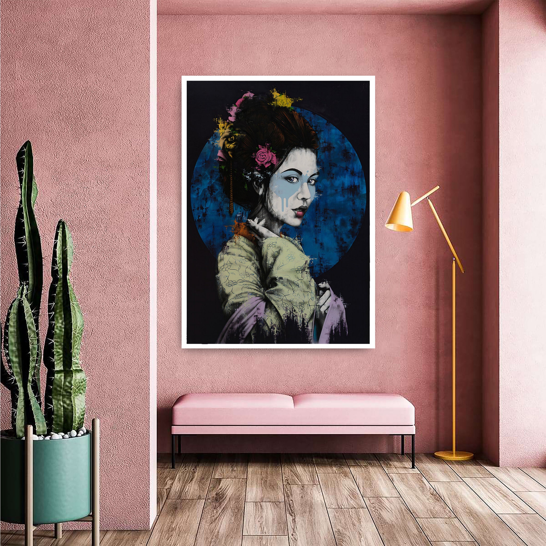 Geisha Canvas Wall Art Japanese Girl Canvas Print Wall Decor - Etsy