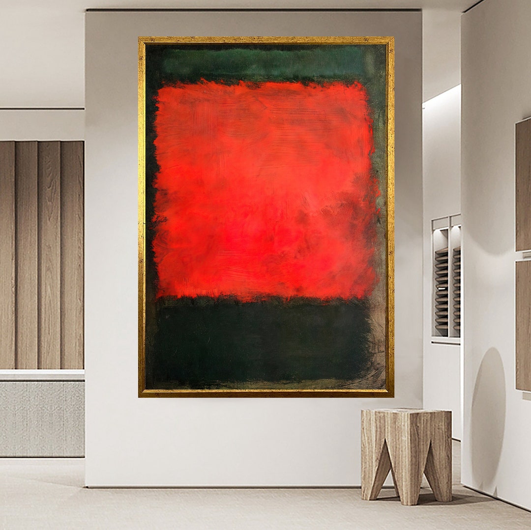 Mark Rothko Red Black Canvas Wall Art, Mark Rothko Vintage Exhibition ...