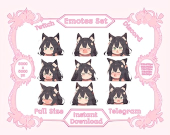 PNG Files - Cute JRPG Game Anime Girl Reaction Emotion Emotes Twitch ...
