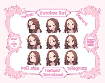 PNG Files - Cute JRPG Game Anime Girl Reaction Emotion Emotes Twitch ...